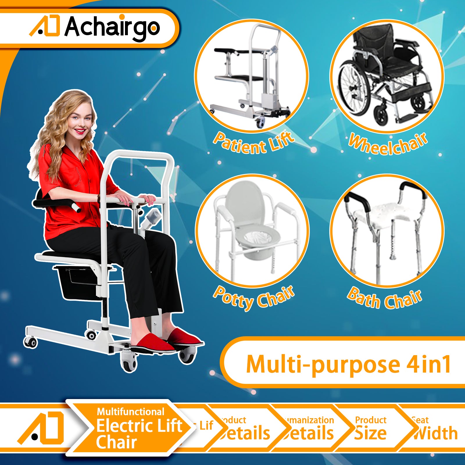 Patient Transfer Lifter - Electric Assist Patient Transport Unit – Achairgo