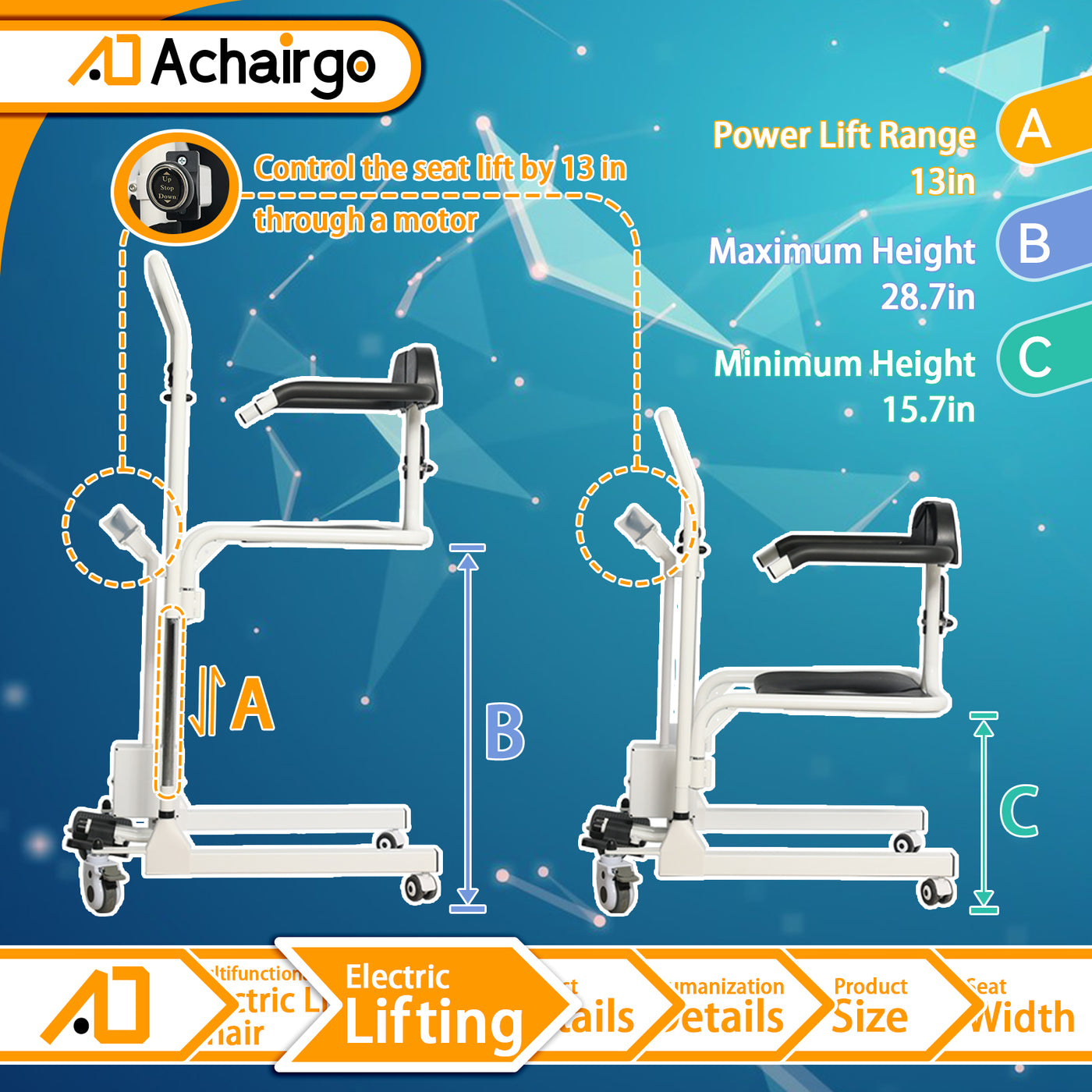 Patient Transfer Lifter - Electric Assist Patient Transport Unit – Achairgo