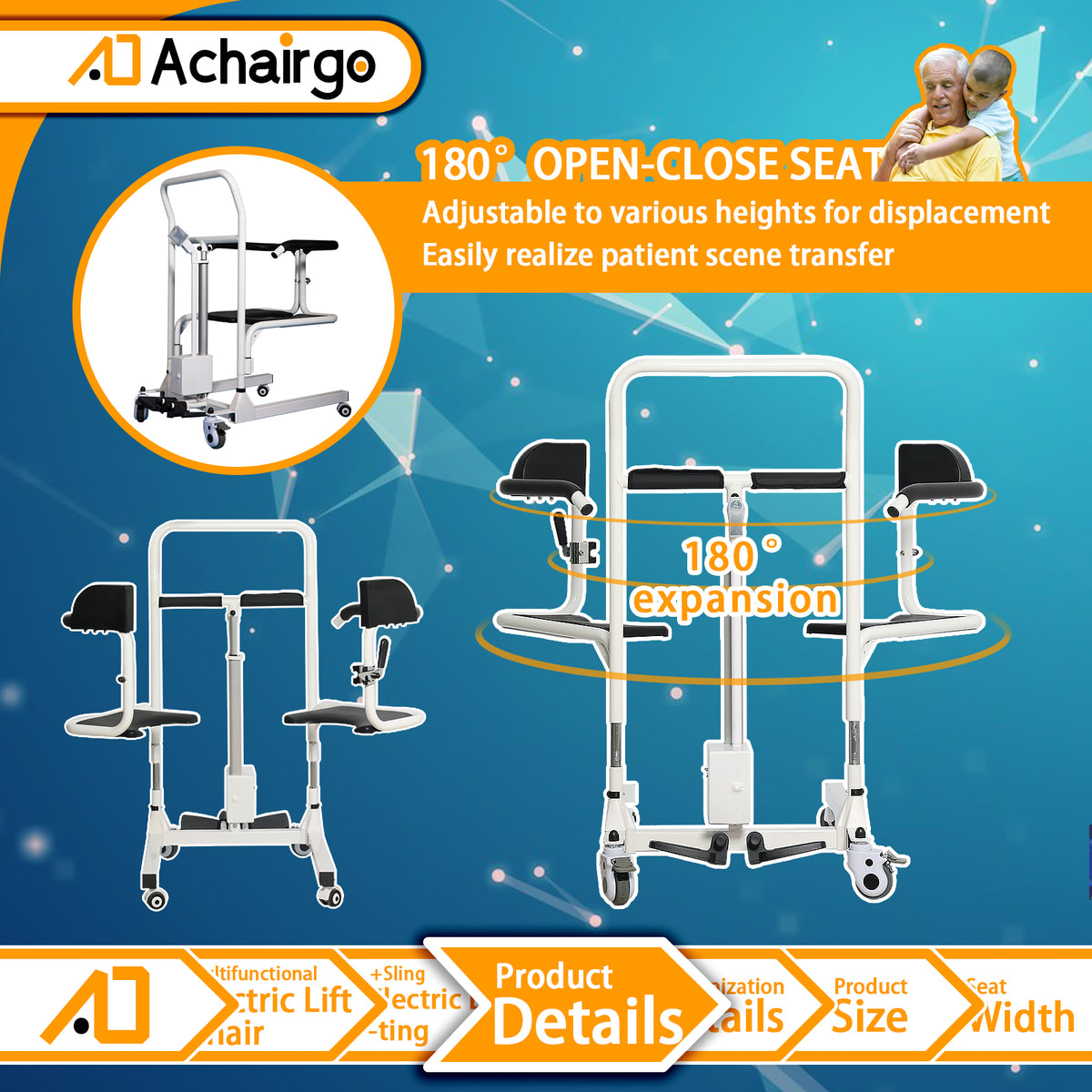 Patient Transfer Lifter - Electric Assist Patient Transport Unit – Achairgo