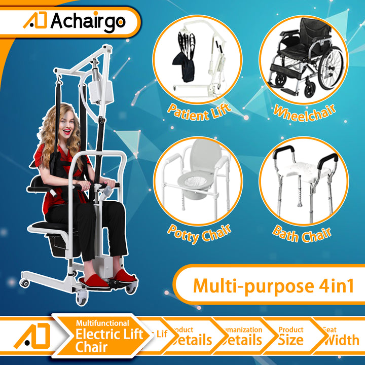 Patient Lift Transfer Chair with Sling for Elderly - Transfer Device f ...