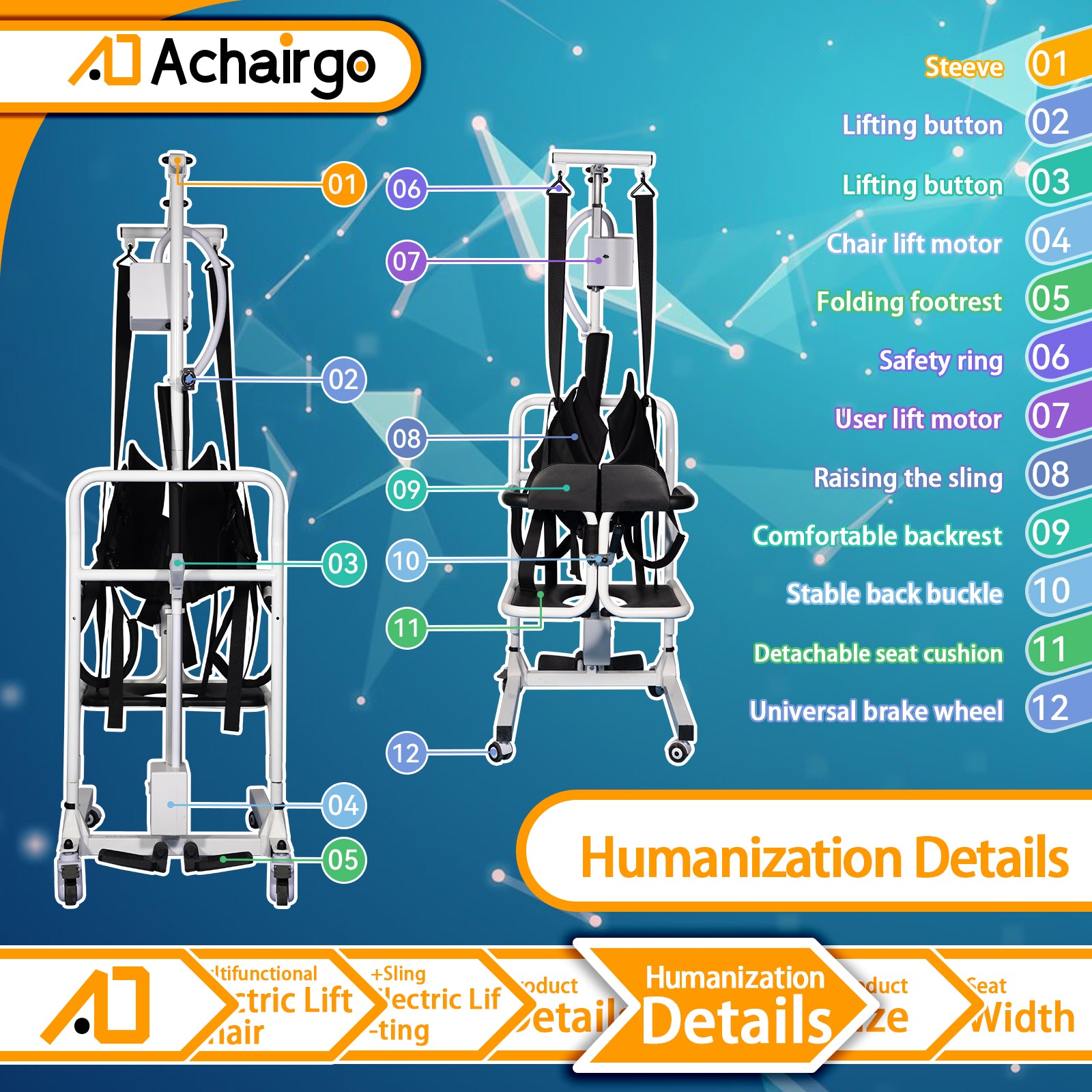 Patient Lift Transfer Chair with Sling for Elderly - Transfer Device f ...