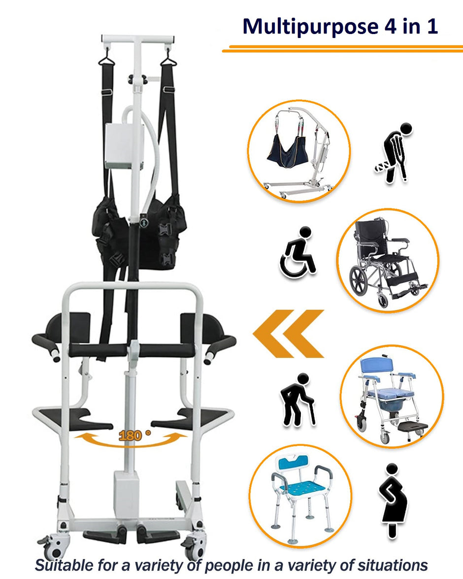 Patient Lift Transfer Chair with Sling for Elderly - Transfer Device f ...